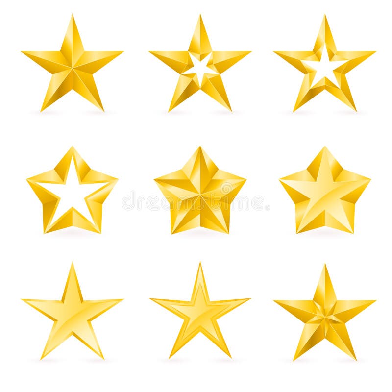 Different rotation stars stock vector. Illustration of profile - 47624855