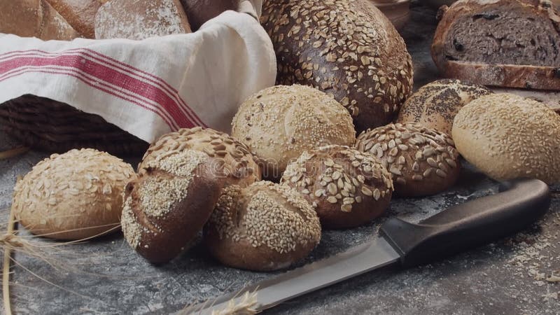 Different Types of Fresh Baked Dutch Bread is on the Wooden Table Stock ...