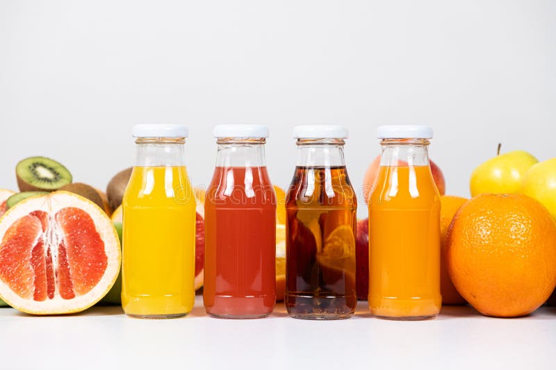 Different Types of Fruit Juices - Orange, Grapefruit, Apple and ...
