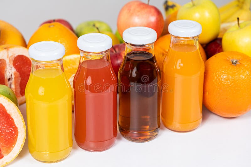 Different Types of Fruit Juices - Orange, Grapefruit, Apple and ...