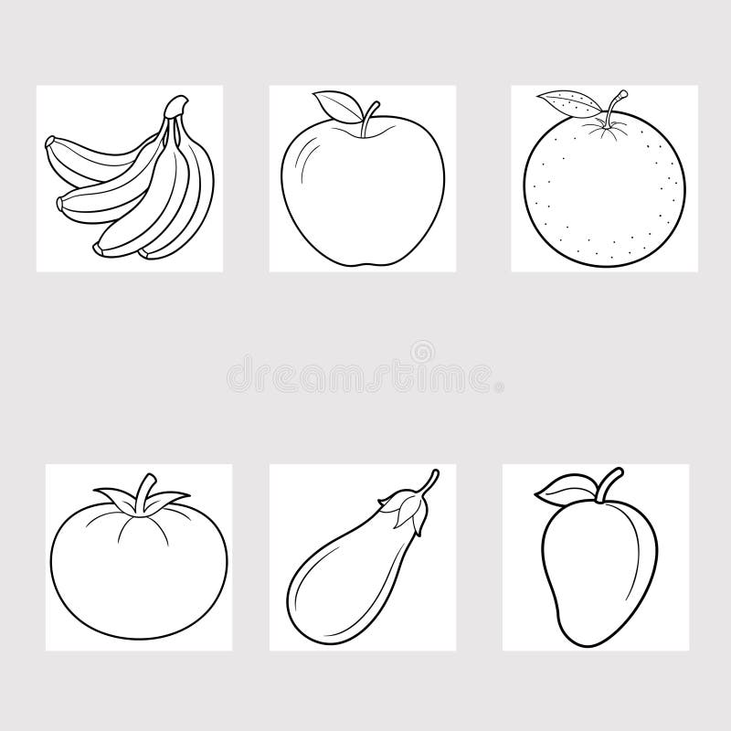 Different Types of Fruits Vector Stock Illustration - Illustration of ...