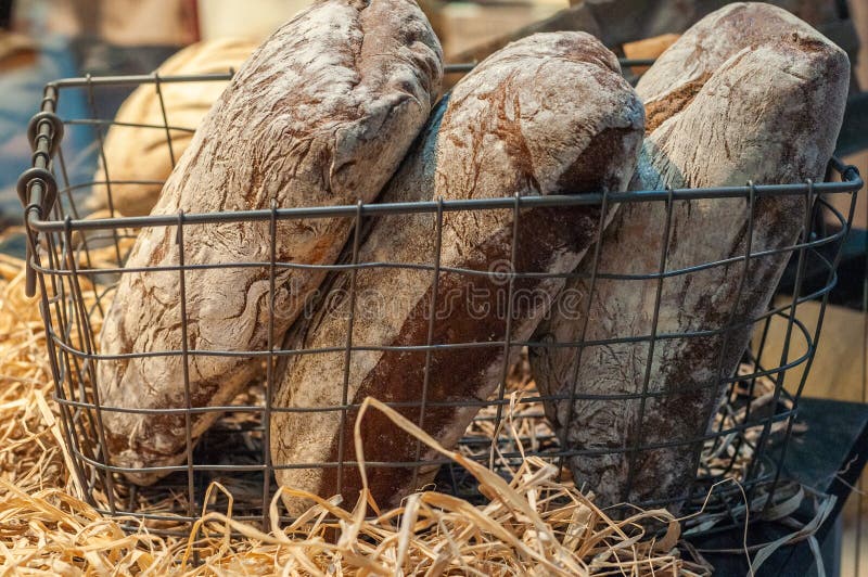 Different Types of Handmade Bread. Different Forms of Bread Stock Image ...