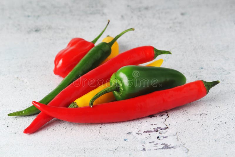 Different Types of Hot Spicy Pepper Stock Image - Image of ingredient ...