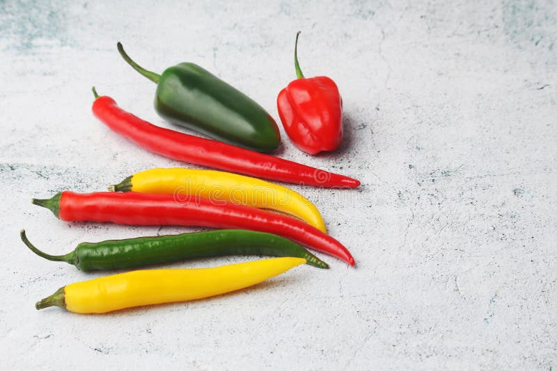 Different Types of Hot Spicy Pepper Stock Photo - Image of jalapeno ...