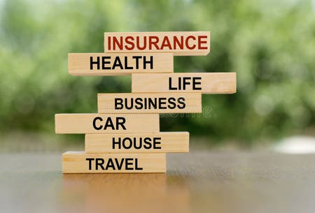 Different Types of Insurance. Insurance Concept on Wooden Blocks Stock ...