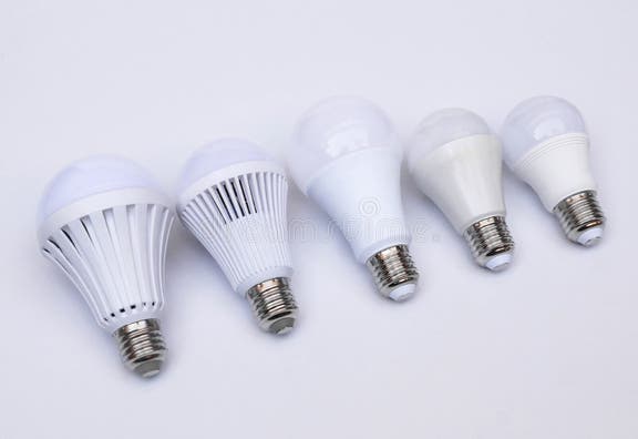 Different Types of LED Light Bulbs Stock Image - Image of efficient ...