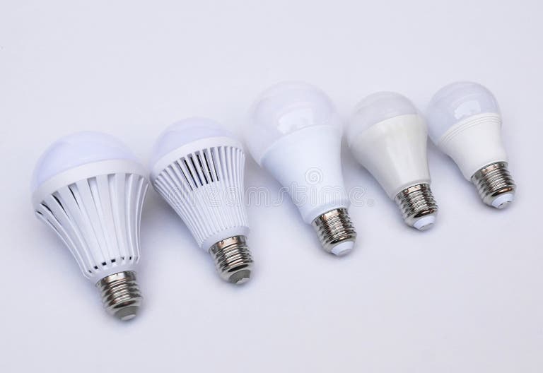 Different Types of LED Light Bulbs Stock Image - Image of efficient ...