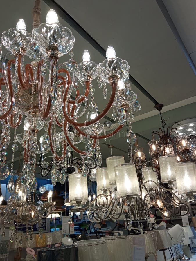 Different Types of Lights in the Shop Stock Photo - Image of display ...