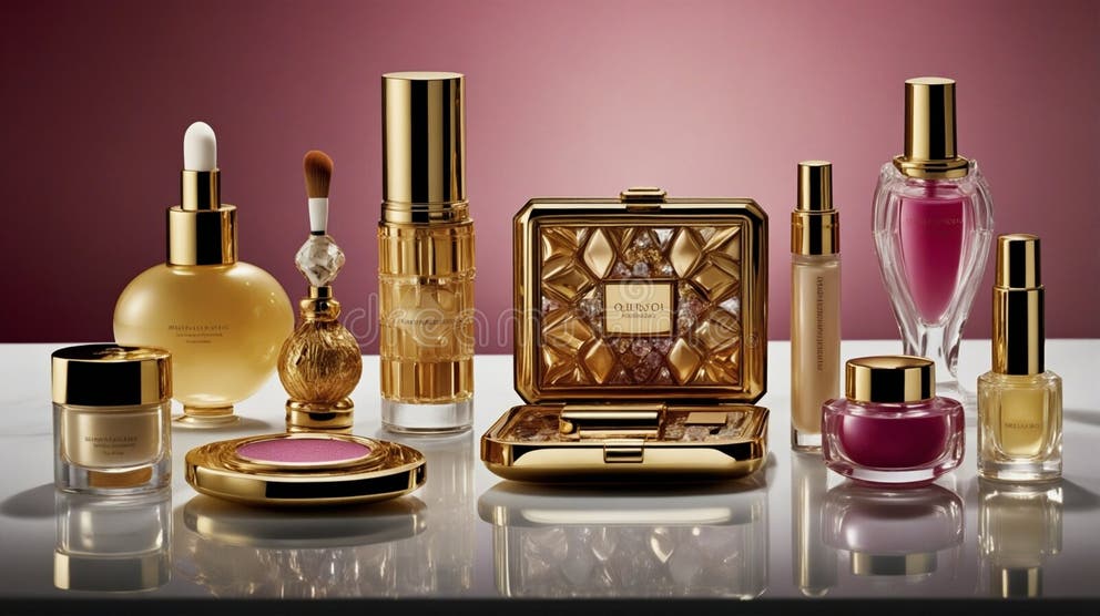 Make up accessories stock illustration. Illustration of compact - 327570068