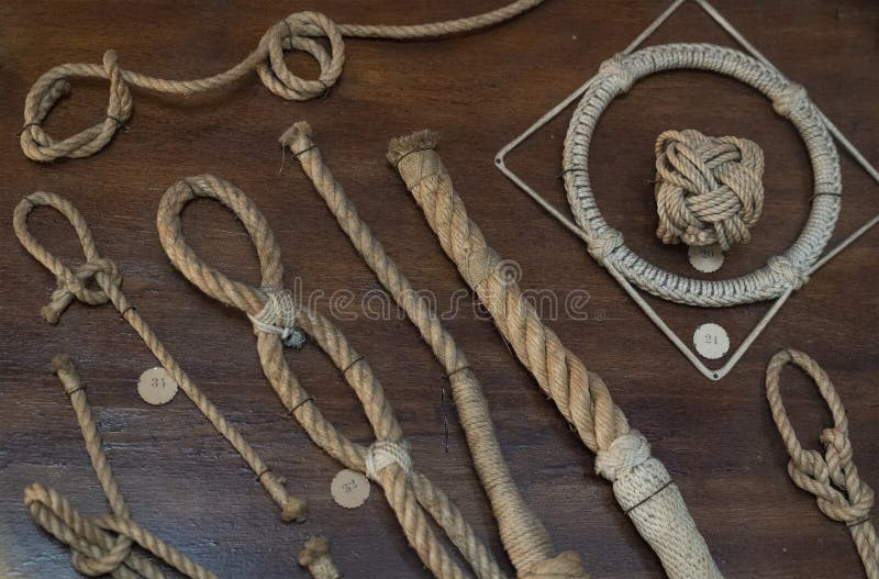 Different Types of Maritime Knot Ropes, Stavanger, Norway Editorial ...