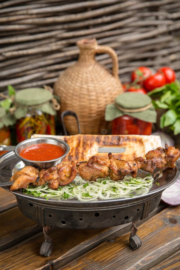 Different Types of Meat Prepared on Grill Stock Image - Image of ...