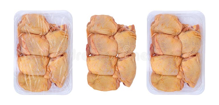 Different Types of Mockup of Packaging with Chicken Meat Stock Photo ...