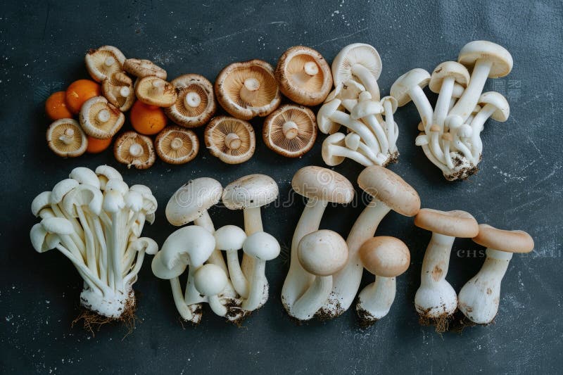 Different Types of Mushrooms Stock Image - Image of healthy, generated ...