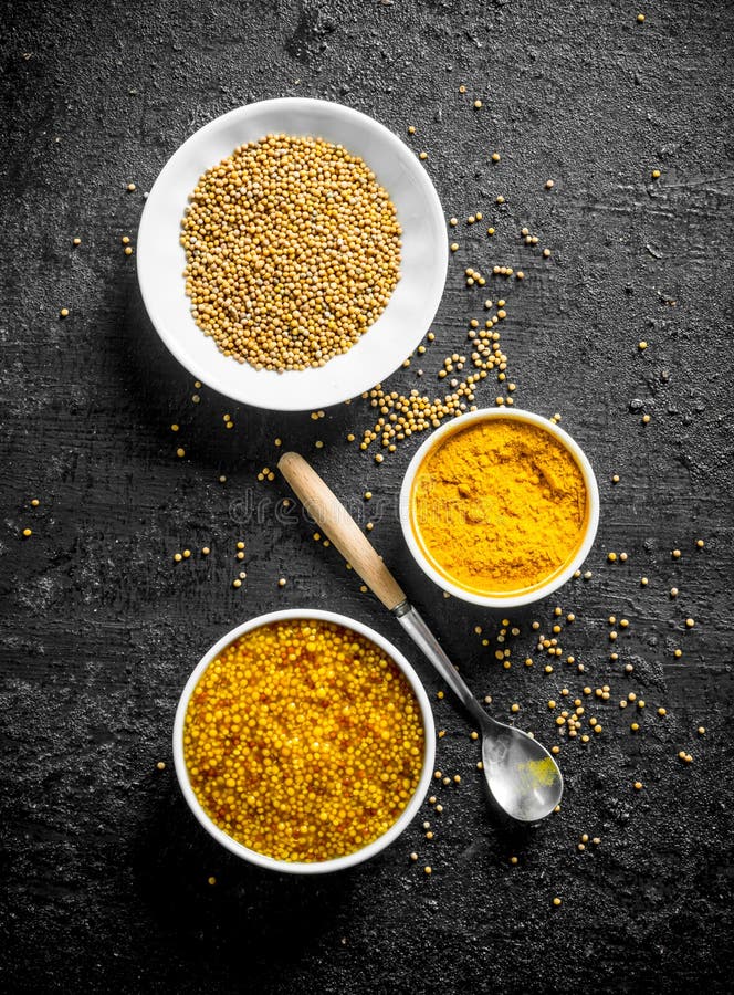 Different types of mustard stock image. Image of gourmet - 150505483