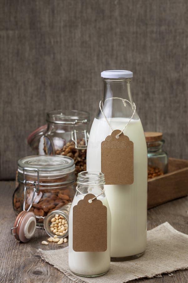 Different Types of Nut Milk Stock Photo - Image of liquid, hazelnut ...