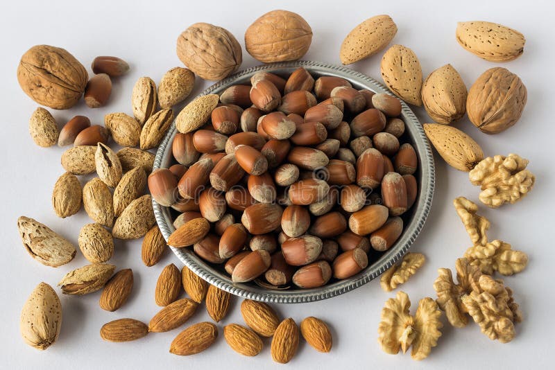 Different Types of Nuts . a Full Source of Vegetable Protein in Stock ...