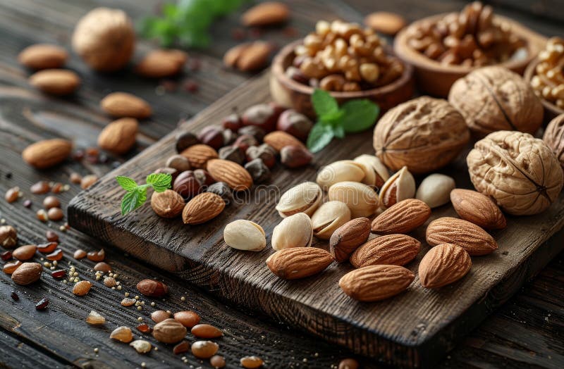 Different Types of Nuts in the Nutshell Stock Photo - Image of almonds ...