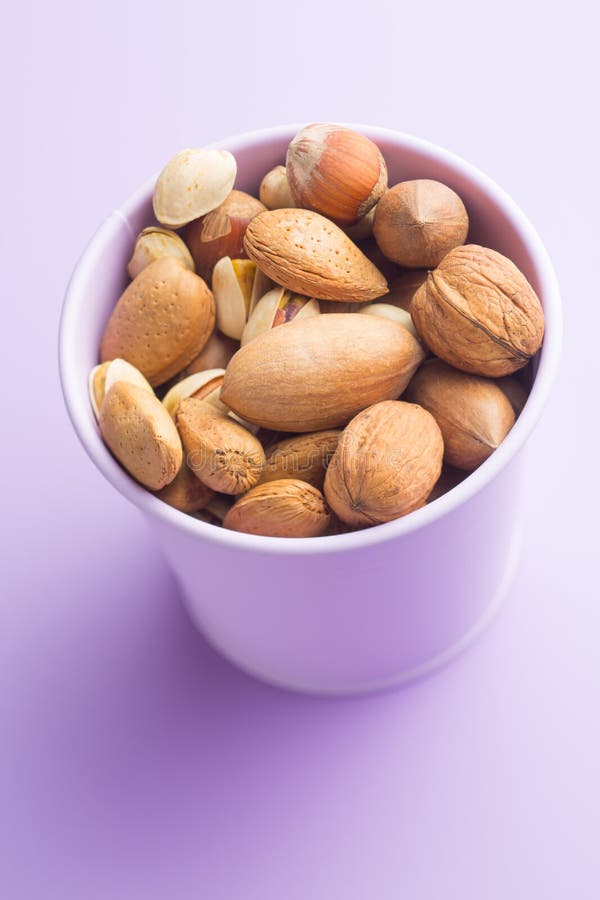 Different Types of Nuts in the Nutshell. Stock Photo - Image of eating ...