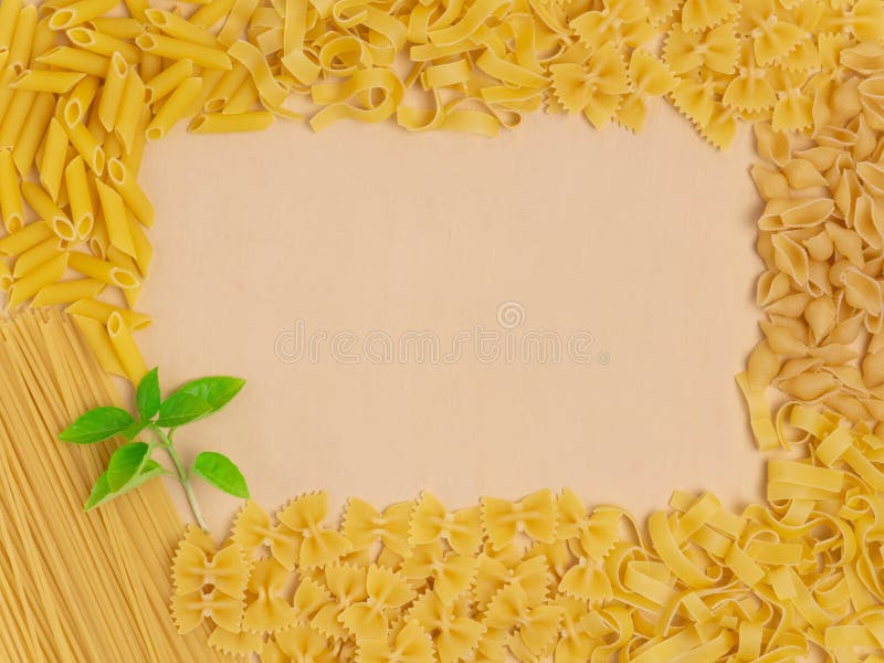 Different Types of Paste in the Form of a Frame. Background Stock Image ...