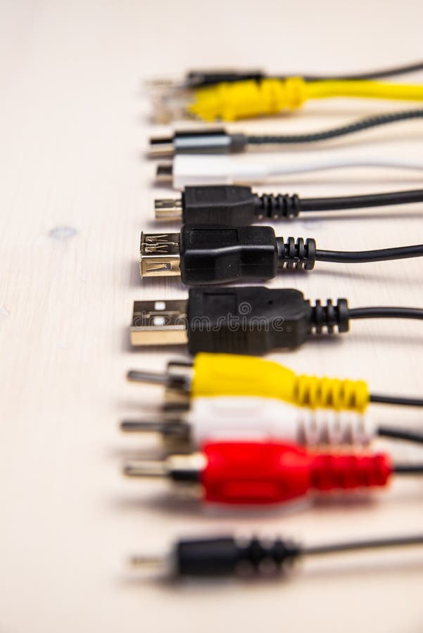Different Types of Plugs and Connectors in Use Today. Stock Image ...