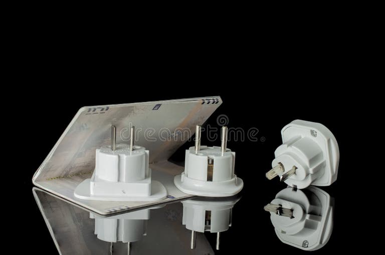 Different Types of Power Adaptors for Various Countries Stock Photo ...
