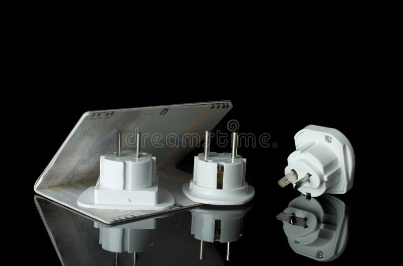Different Types of Power Adaptors for Various Countries Stock Image ...