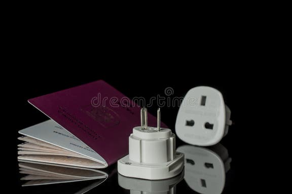 Different Types of Power Adaptors for Various Countries Stock Photo ...