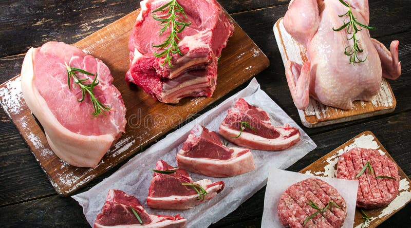 Different Types of Raw Meat Stock Photo - Image of gourmet, meat: 82911840