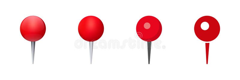 Different Types of Red Map Pins for Location Marking and Navigation ...