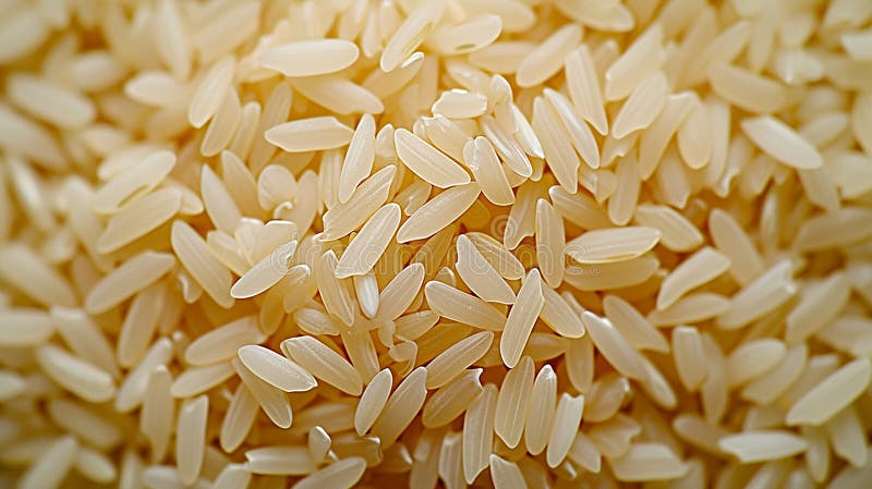 Different Types Of Rice In Bowls Seen From Above And Arranged In A Symmetrical And Orderly Way
