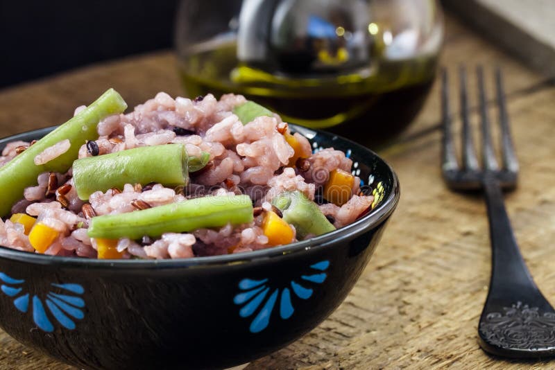 Different Types of Rice with Vegetables Stock Image - Image of ...