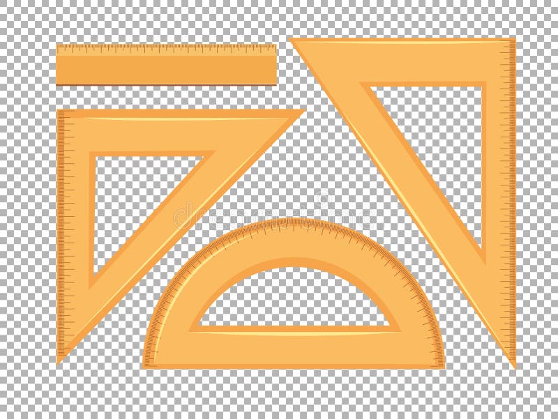 Different Types of Rulers on Transparent Background Stock Vector ...