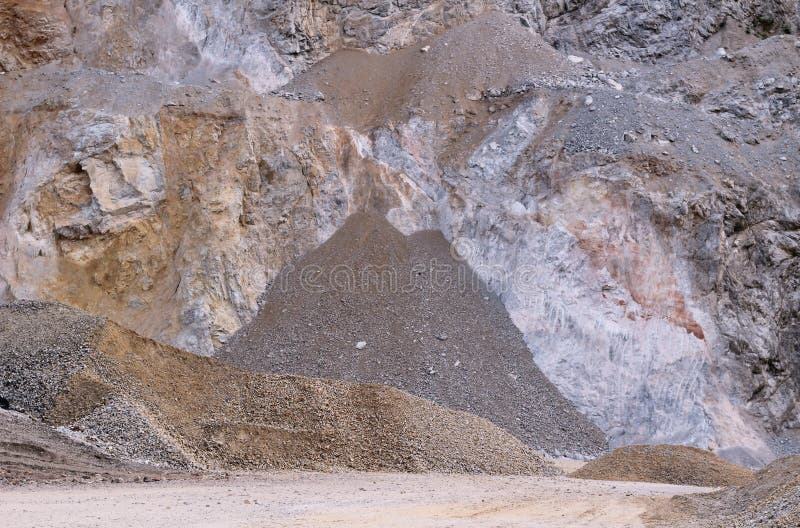 Open Sand Pit, Gravel, Stones, Sand for Construction Stock Image ...