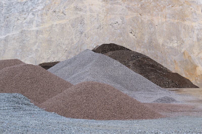 Different Types of Sand and Stone for Construction Stock Image - Image ...