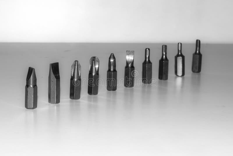 Different Types of Bits of Screwdriver Stock Image - Image of handmade ...