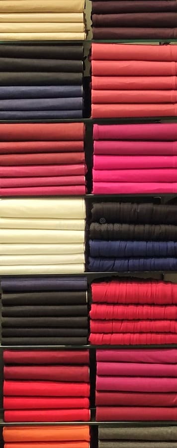 Different Types of Shades of Colours in Fabric Stock Photo - Image of ...