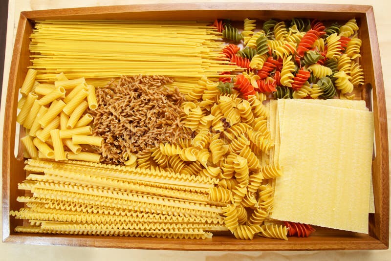 Different Types and Shapes of Italian Pasta Stock Photo - Image of ...