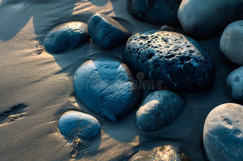 Different Types of Smooth Stones on the Seashore. Geology and Minerals ...