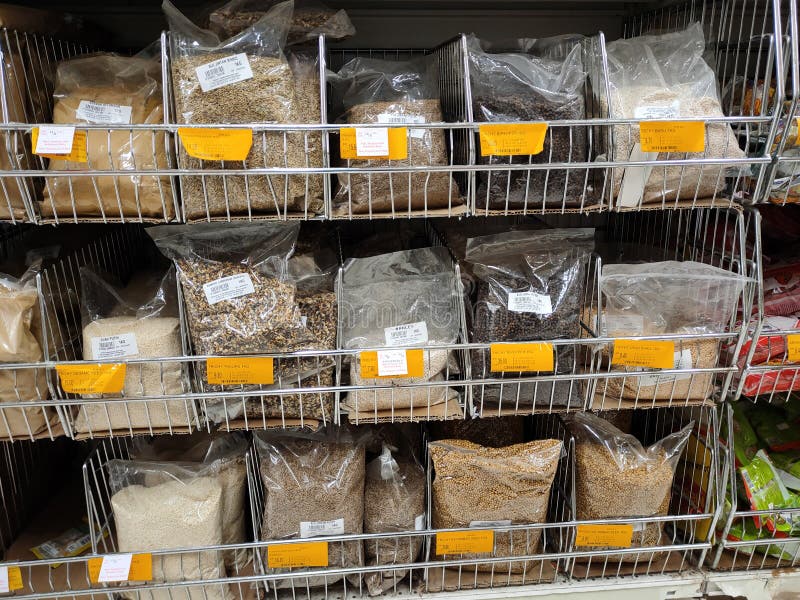 Different Types of Spices are Packed, Labeled and Displayed for Sale ...
