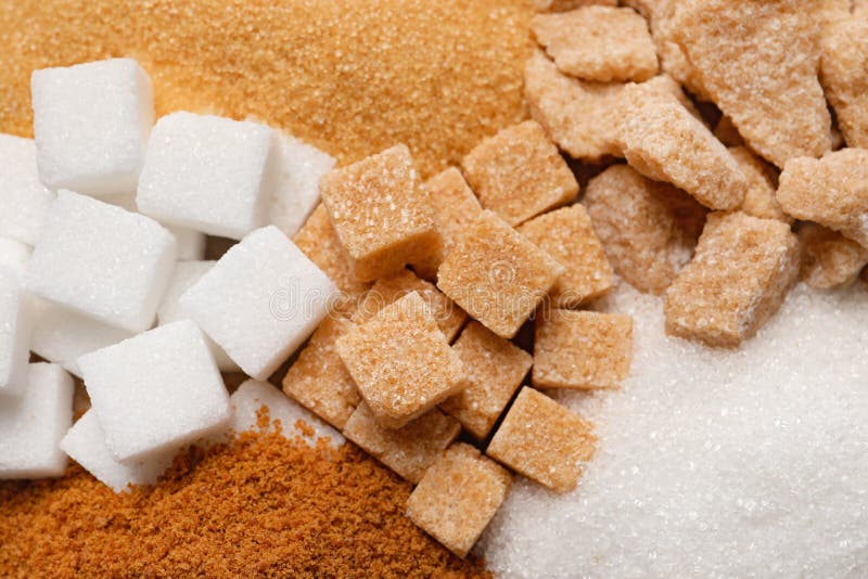 Different Types of Sugar As Background, Closeup Stock Image - Image of ...