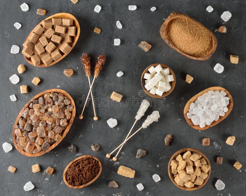 Different types of sugar stock photo. Image of brown - 105371924