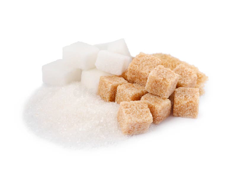 Different Types of Sugar on White Background Stock Photo - Image of ...