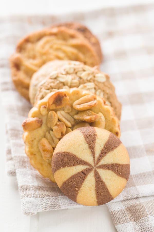 Different Types of Sweet Cookies. Stock Photo - Image of chip, homemade ...