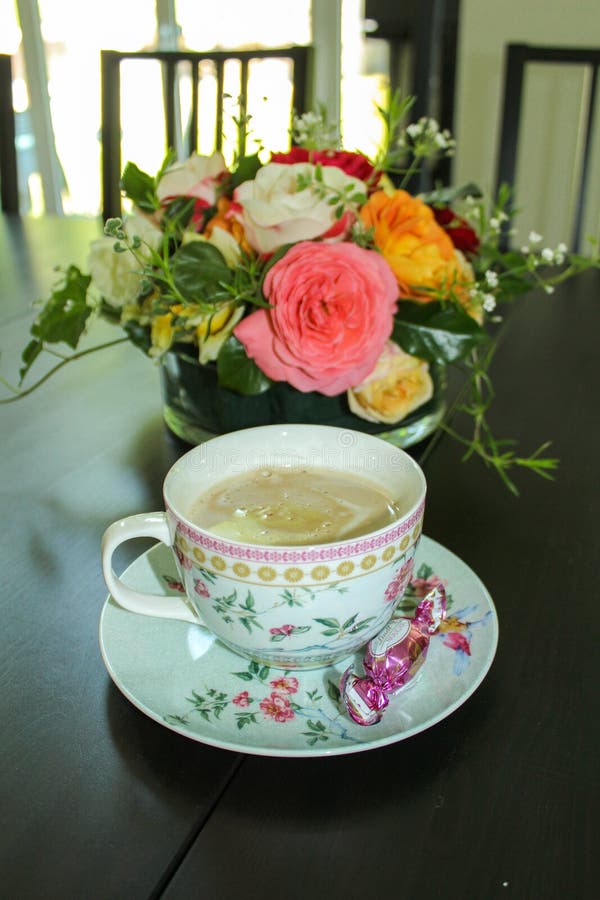 Different Types of Sweet Pastries on Plates Stock Photo - Image of gift ...