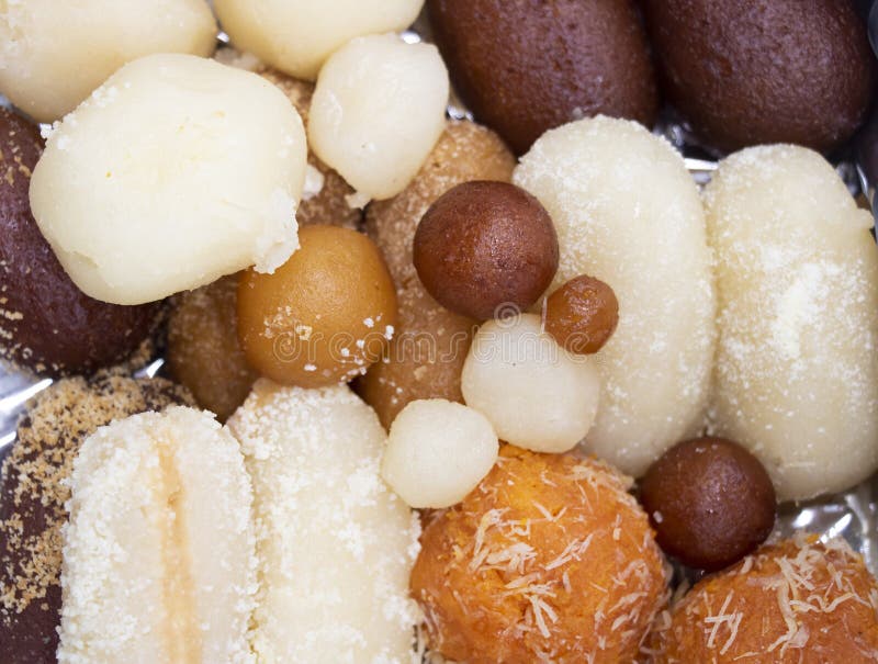 Different Types of Sweet or Rosogolla Close Up Stock Photo - Image of ...