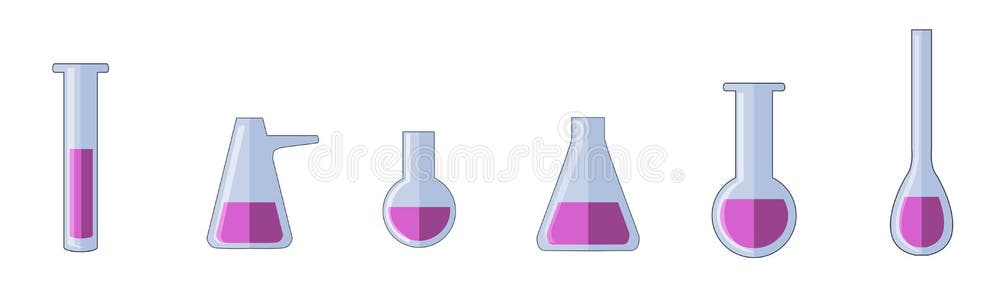 Different Types of Test Tubes. Stock Vector - Illustration of ...
