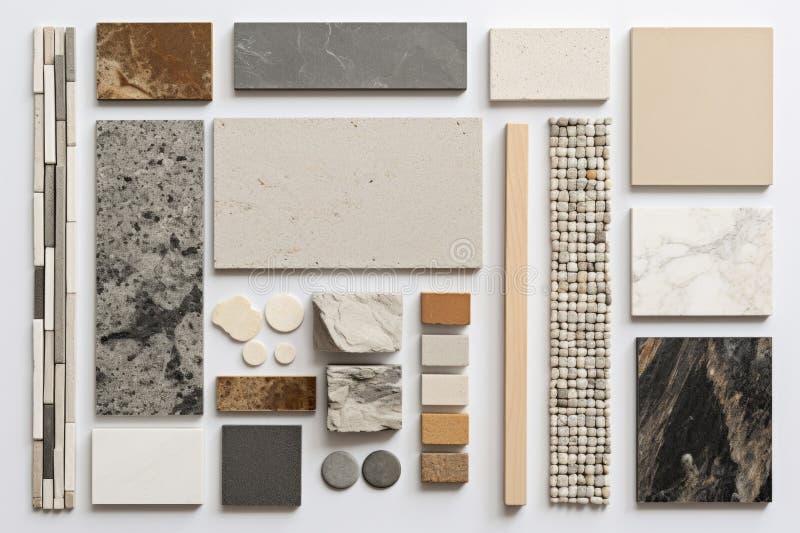 Different Types of Tile Displayed on a White Surface, Suitable for ...