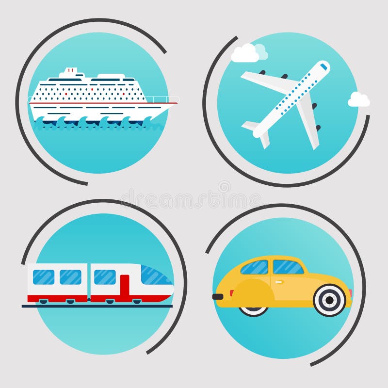 Different Types of Transportation. Business Infographic Stock Vector ...