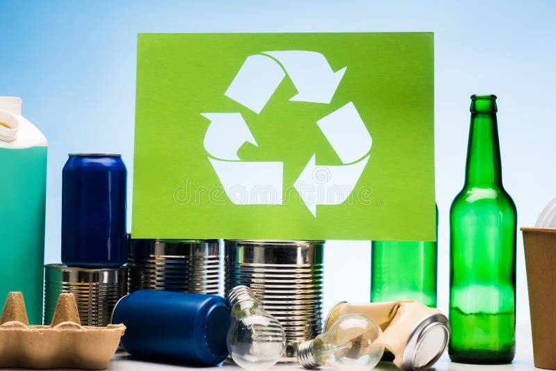 Different types of trash stock photo. Image of recycling - 120911994
