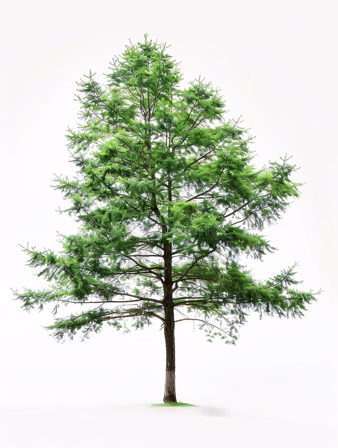 Different Types of Tree Isolated on a Solid White Background Stock ...